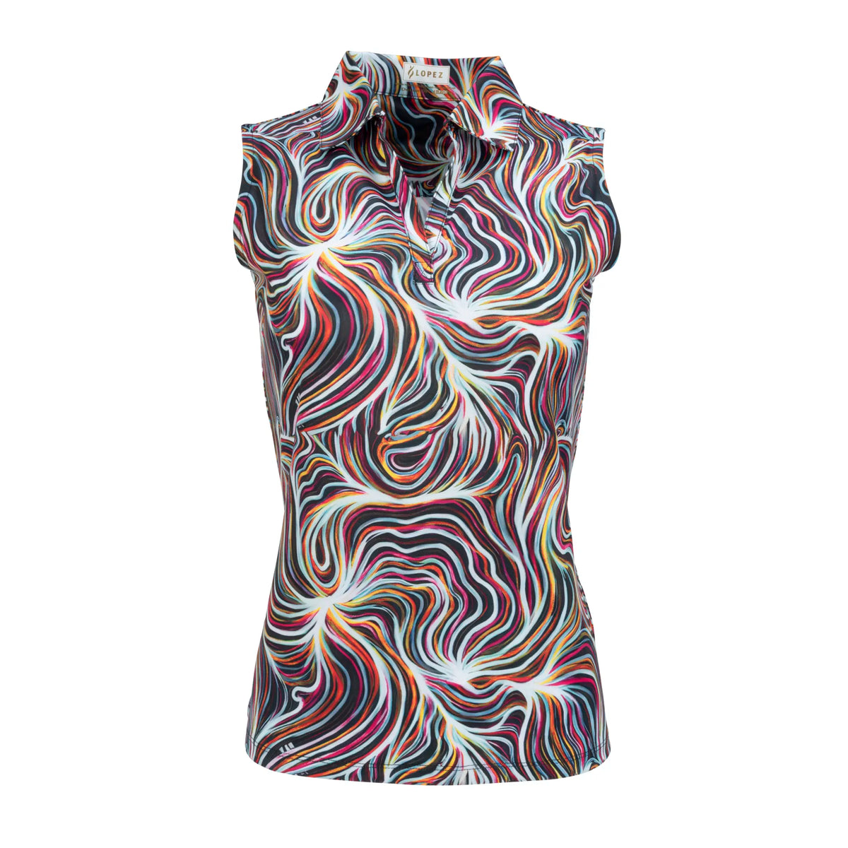 Nancy Lopez Golf Flow Sleeveless Polo